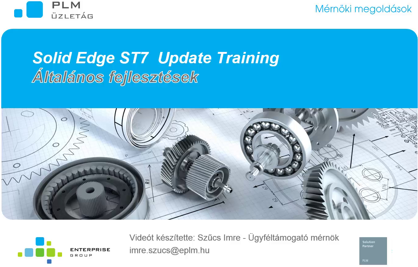 Solid Edge ST7 fejlesztései - EPLM
